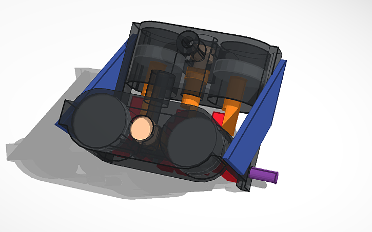 3D design Built Steam Engine - Tinkercad