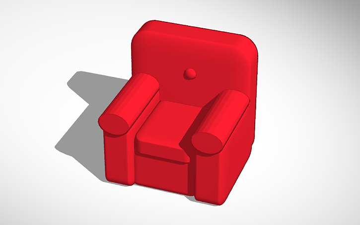 3D design LivingRoom Chair DonaldDunce - Tinkercad