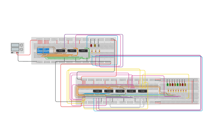Circuit design Encoder Decoder - Valdez - Tinkercad