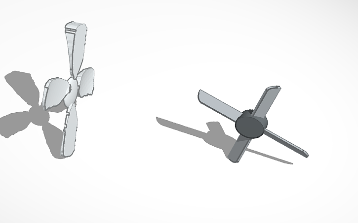 3D design helice mal echa y bien echa - Tinkercad
