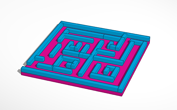 3D design maze - Tinkercad
