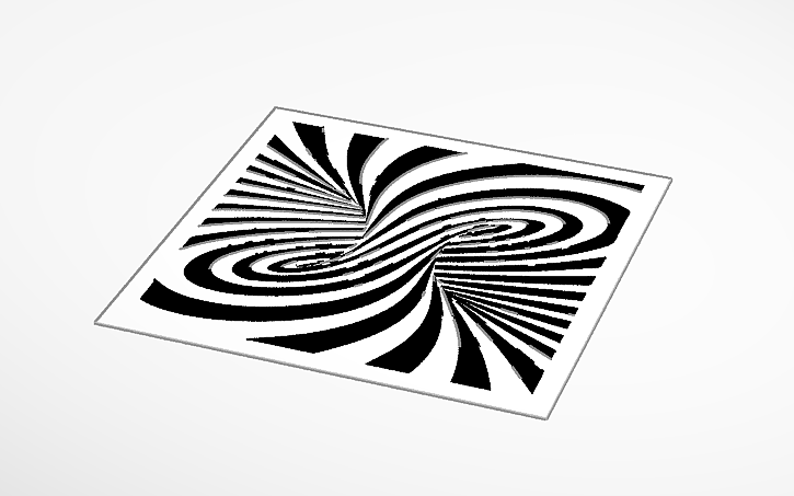 3D design twirl illusion - Tinkercad