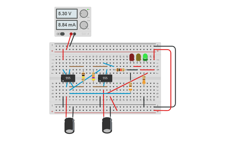 Circuit design Project Filnal- Traffic light control 555 timer ic ...