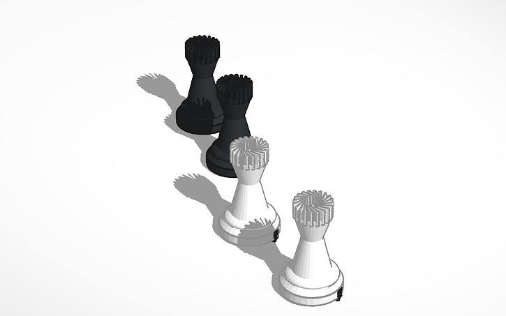3D design Chess Rook - Tinkercad