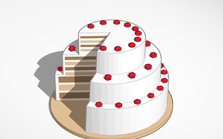 3D design The first cake I've ever made - Tinkercad