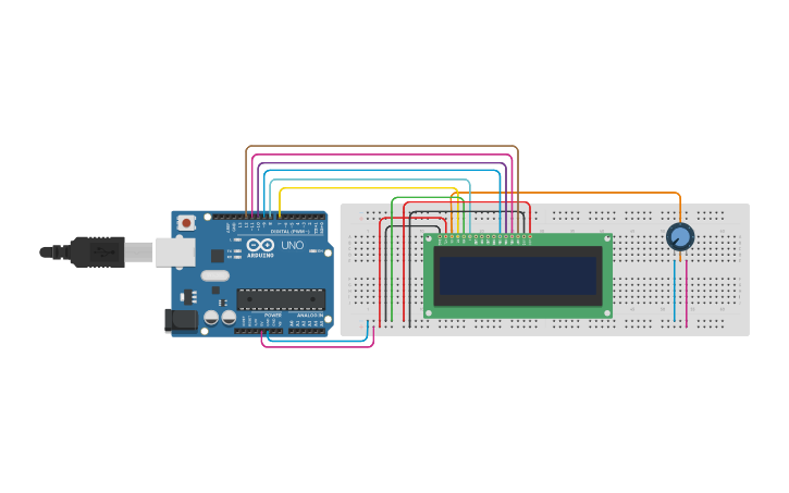 Circuit design display lcd - Tinkercad
