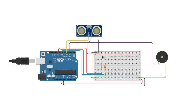 Circuit design RGB Led - Tinkercad