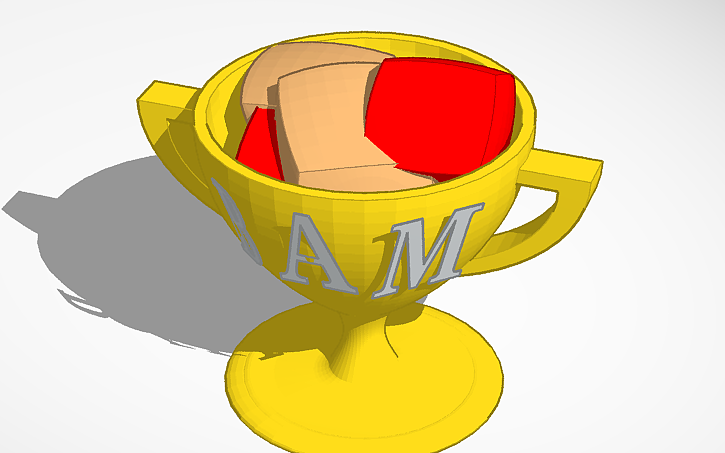 3D design yeeps hide and seek BAM trophy - Tinkercad