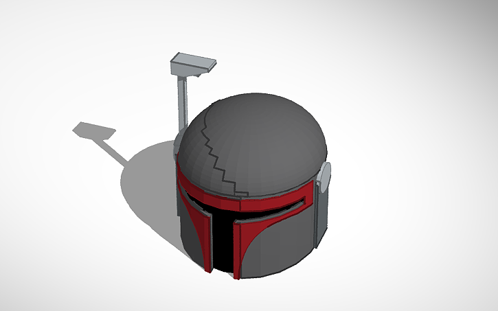 3D design boba fett helmet - Tinkercad