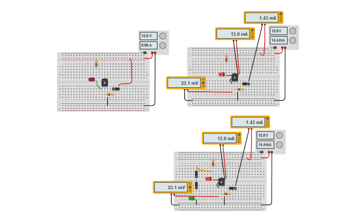 Circuit design Transistor as switch - Tinkercad