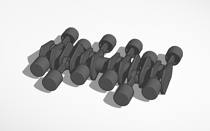 3D design (Working) Flat 12 Engine (V1.0) - Tinkercad