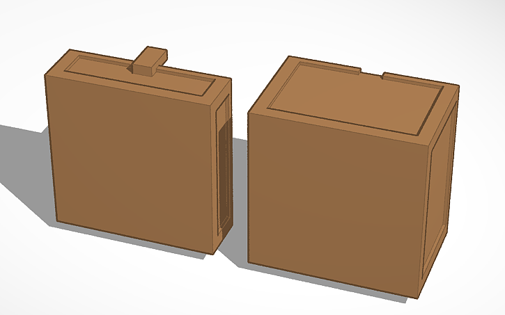 3D design Minecraft chest - Tinkercad