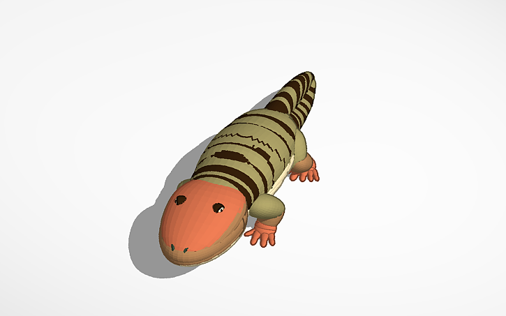 3D design hynerpeton - Tinkercad