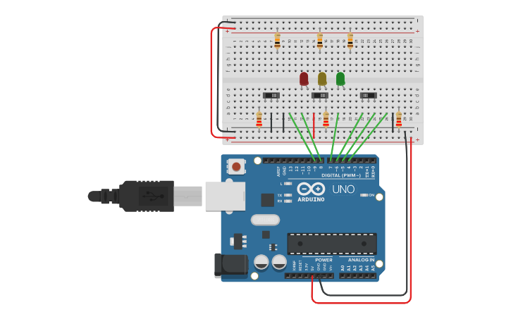 Circuit design Pushbutton (Digital Input) - Tinkercad Circuit design Pushbutton (Digital Input) - Tinkercad