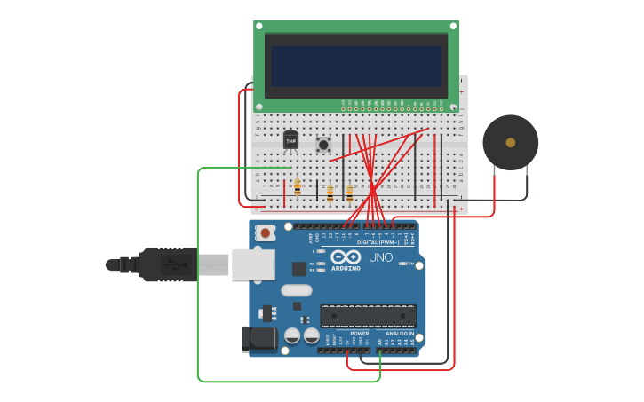 Circuit design Ghost Hunter - Tinkercad