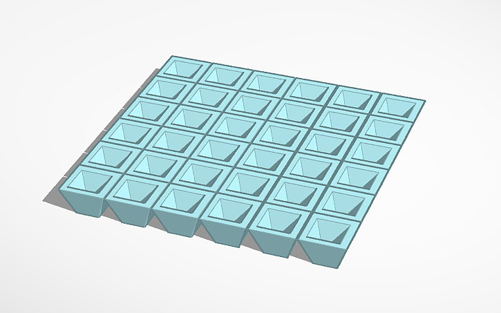 3D design Ice tray - Tinkercad