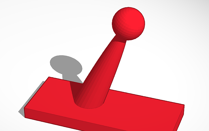 3D design Minecraft lever - Tinkercad