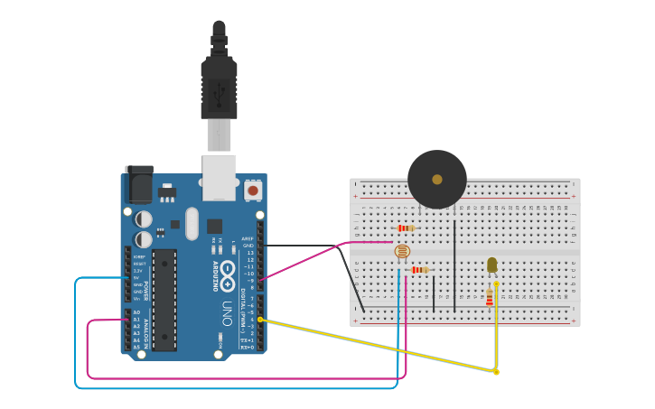 Circuit design Alarm Clock - Tinkercad