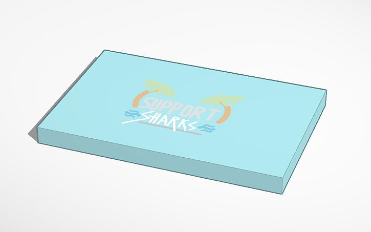 3D design Logo for Support Sharks !! - Tinkercad