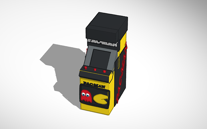 3D design Pac-man arcade machine - Tinkercad