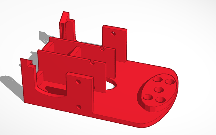 3D design Line follower base - Tinkercad