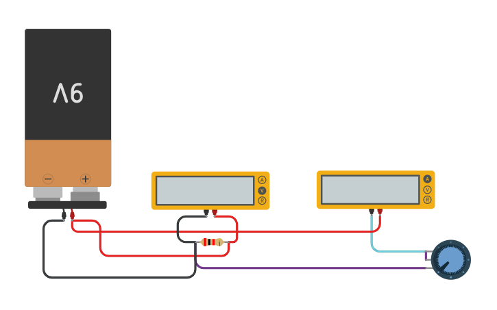 Circuit design Ohm's Law - Tinkercad