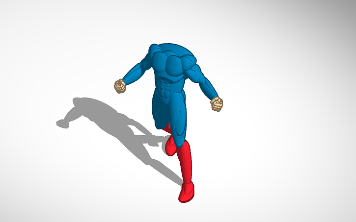 3D design Super Human Without Head - Tinkercad