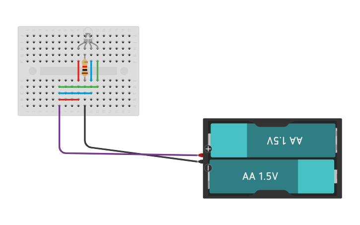 Circuit design LED RGB primaria mayor etapa 1 - Tinkercad