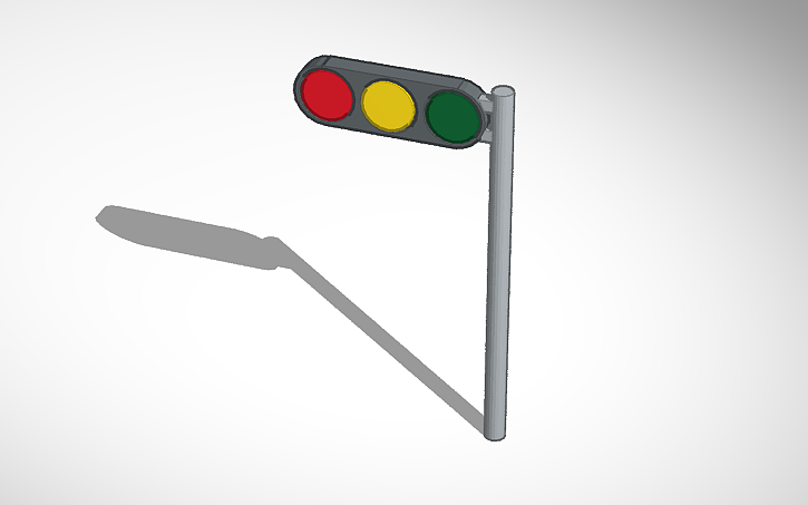 3D design traffic light - Tinkercad
