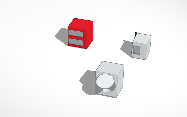 3D design sink,oven,washer - Tinkercad
