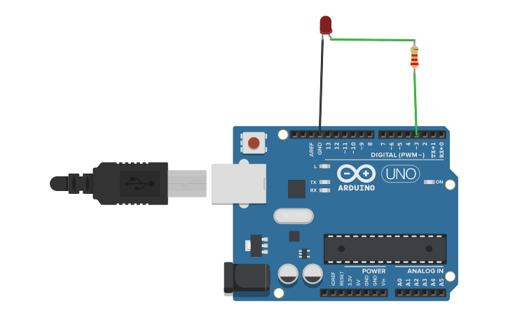 Circuit design Blinking Led With Arduino - Tinkercad