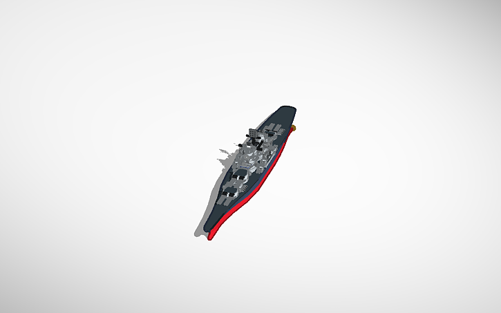 3D design USS Florida BB-81 - Tinkercad