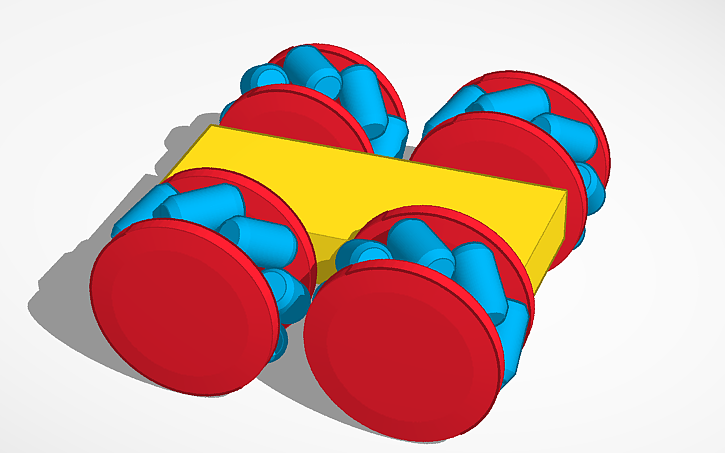 3D design Mecanum wheel - Tinkercad