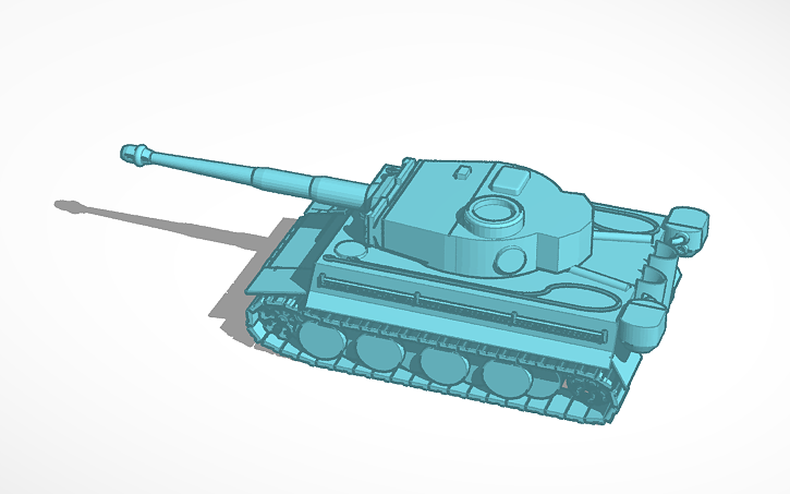 3D design Tiger 1 tank model built in 1941 (WIP) - Tinkercad