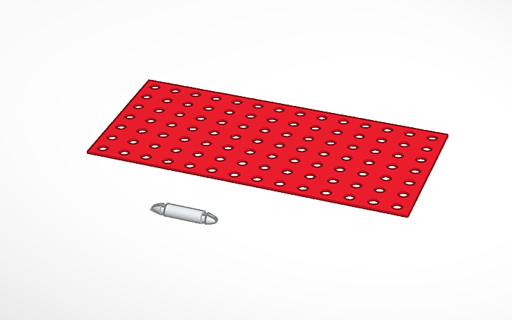 3D design Perf Board - Tinkercad