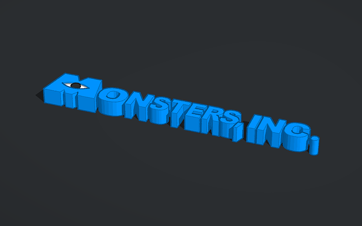 3D design Monsters, Inc. Company Logo - Tinkercad