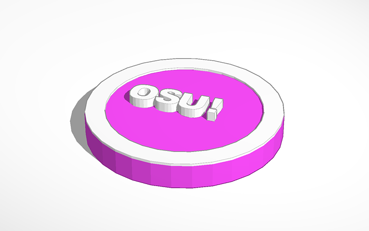 3D design OSU! Logo - Tinkercad
