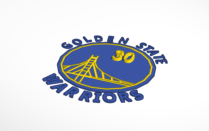 3D design Stephen Curry warriors logo - Tinkercad