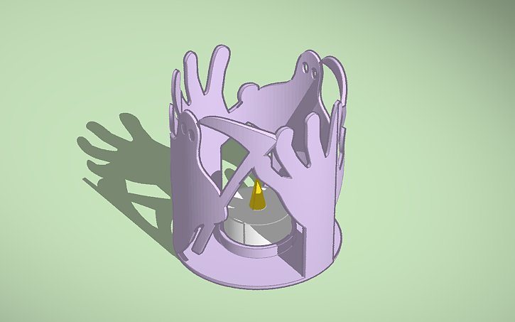 3D design Halloween Spooky Candle Ornament - Tinkercad