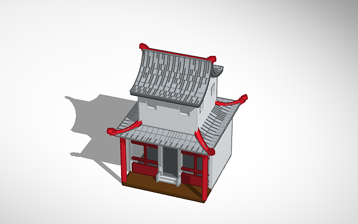3D design Chinese Courtyard #architecture - Tinkercad