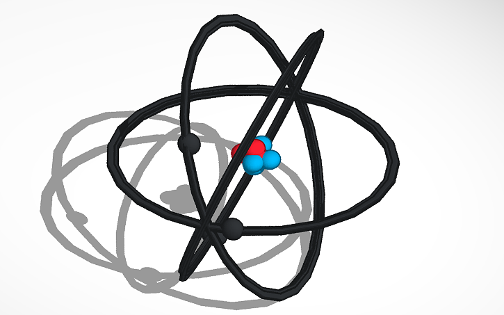 3D design atom - Tinkercad