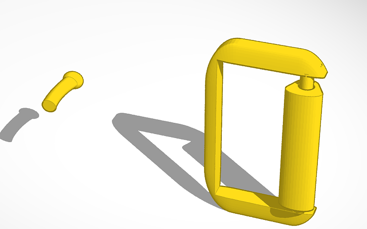 3D design belt buckle - Tinkercad