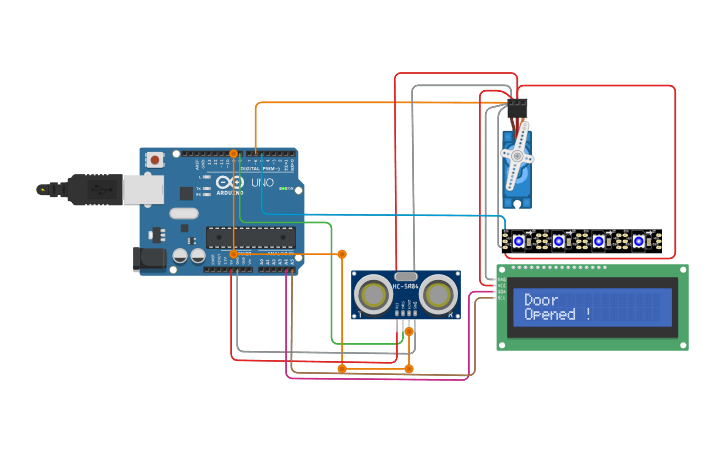 Circuit design Ultrasonic_LED_Alert - Tinkercad