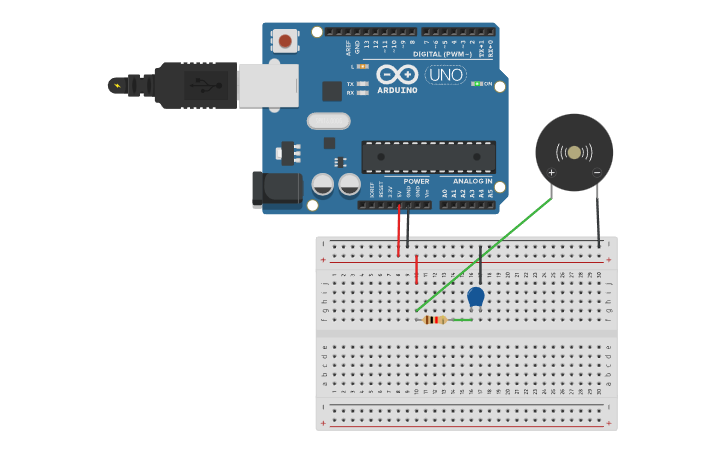 Circuit design Condenser microphone - Tinkercad