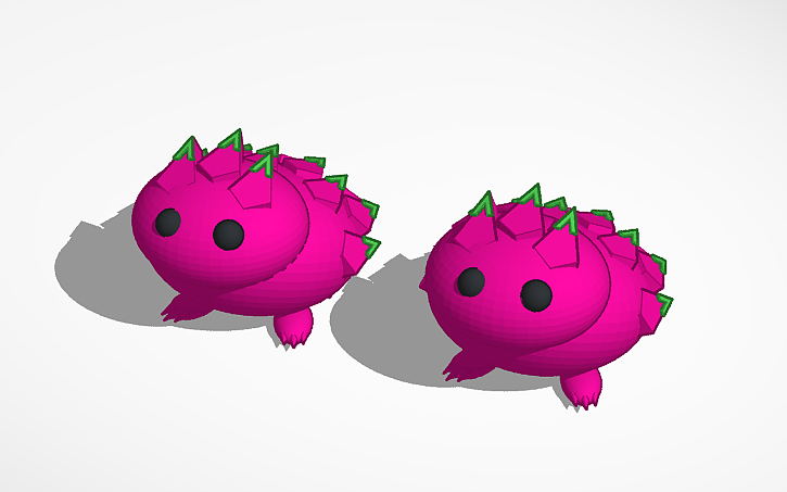 3D design Dragon Fruit Frogs - Tinkercad