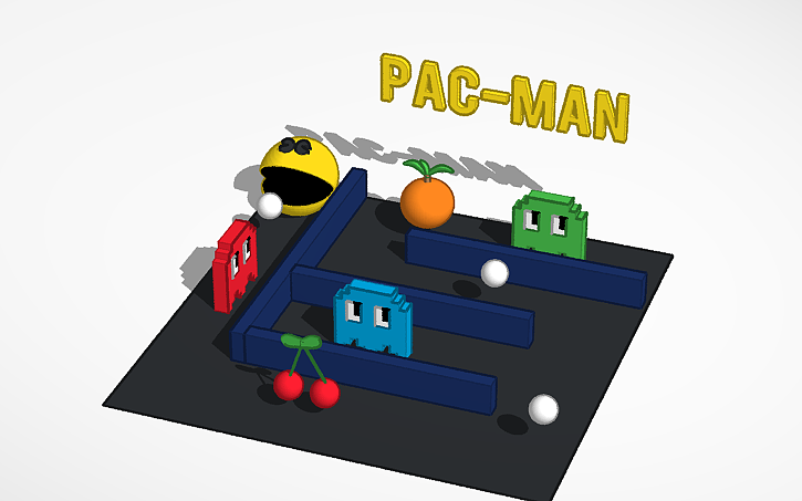 3D design PAC-MAN - Tinkercad
