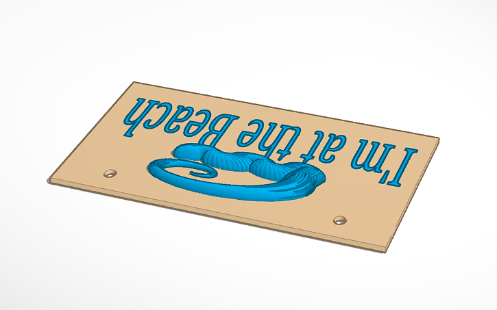 3D design 3D Sign - Tinkercad