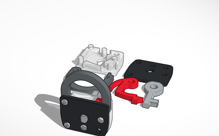3D design Copy of Working lock - Tinkercad