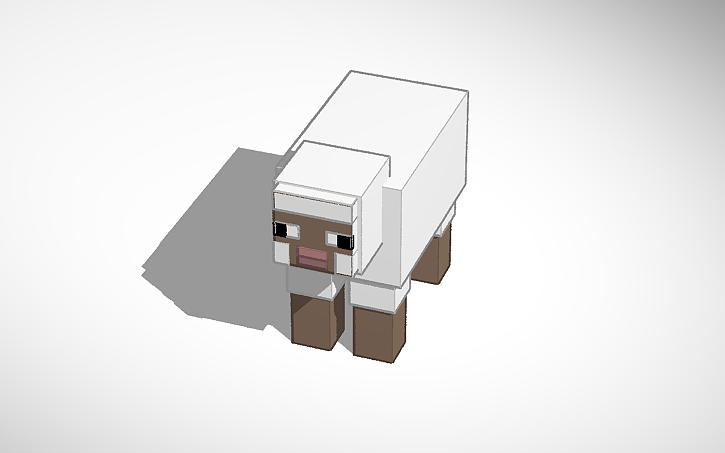 3D design Minecraft Sheep - Tinkercad