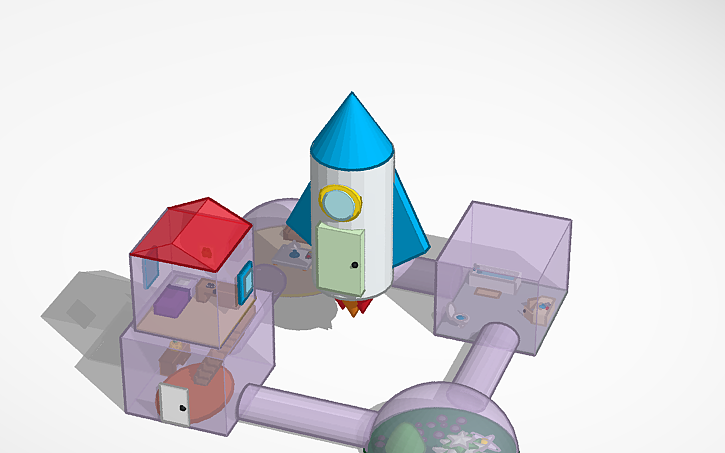 3D design Base lunar - Tinkercad